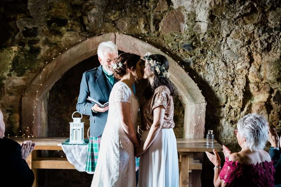 Beautiful LGBT Portencross Castle wedding - Struve Photography