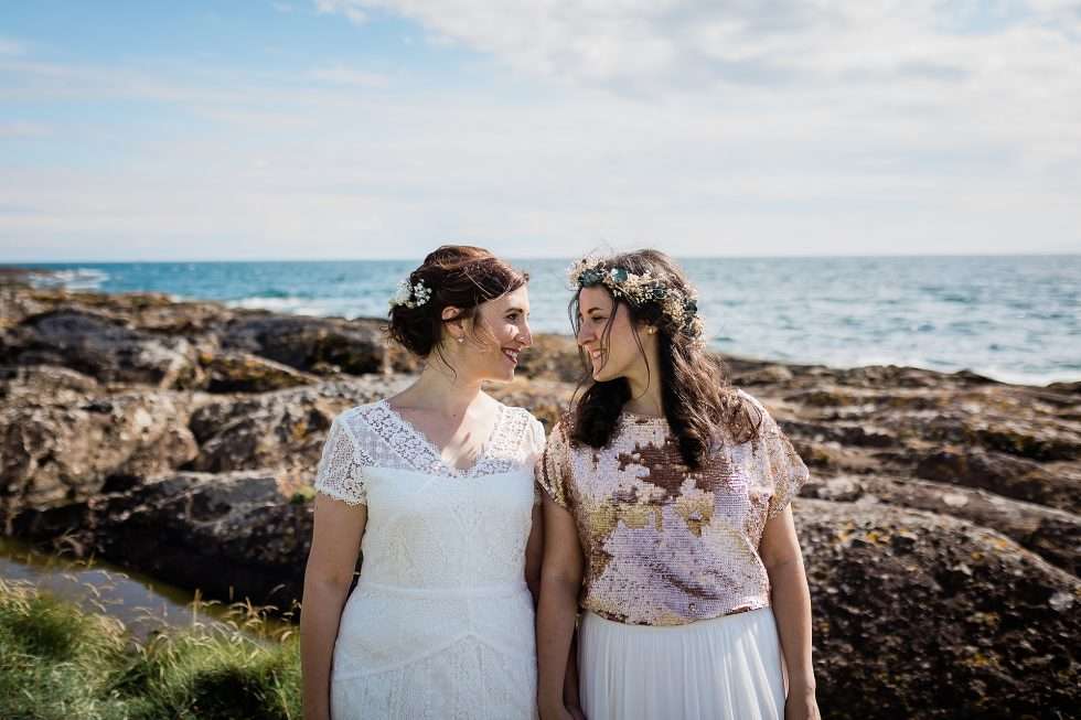 Beautiful LGBT Portencross Castle wedding - Struve Photography
