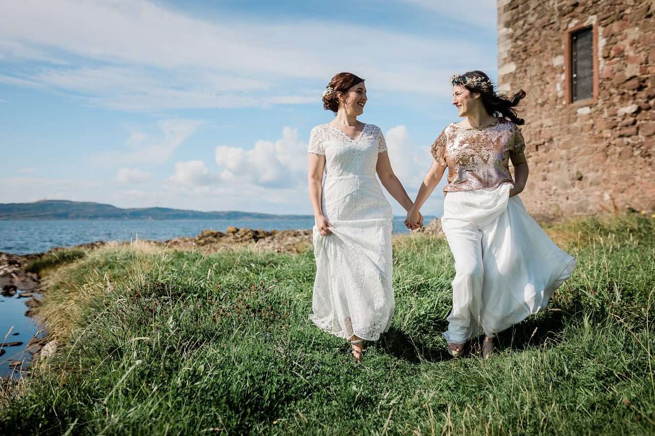 Beautiful LGBT Portencross Castle wedding - Struve Photography